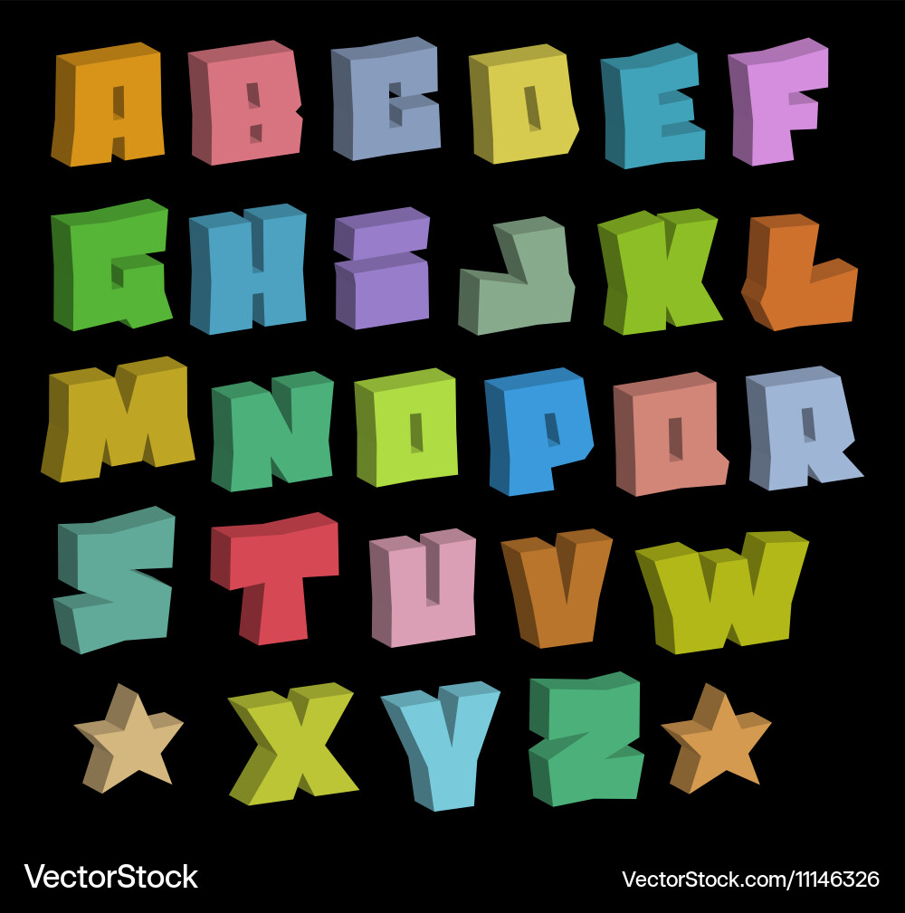 3d Graffiti Letter Fonts