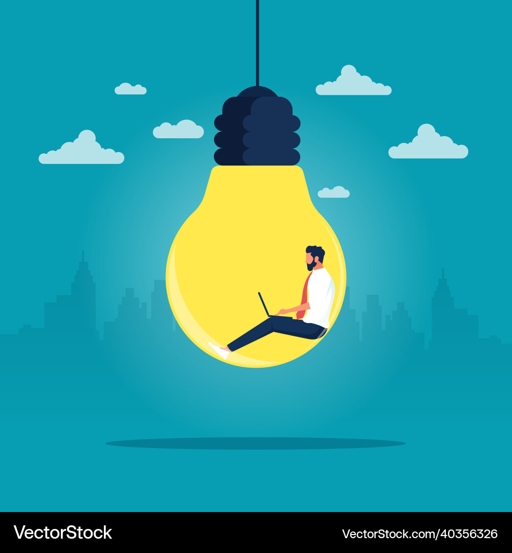 Business creativity and idea concept Royalty Free Vector