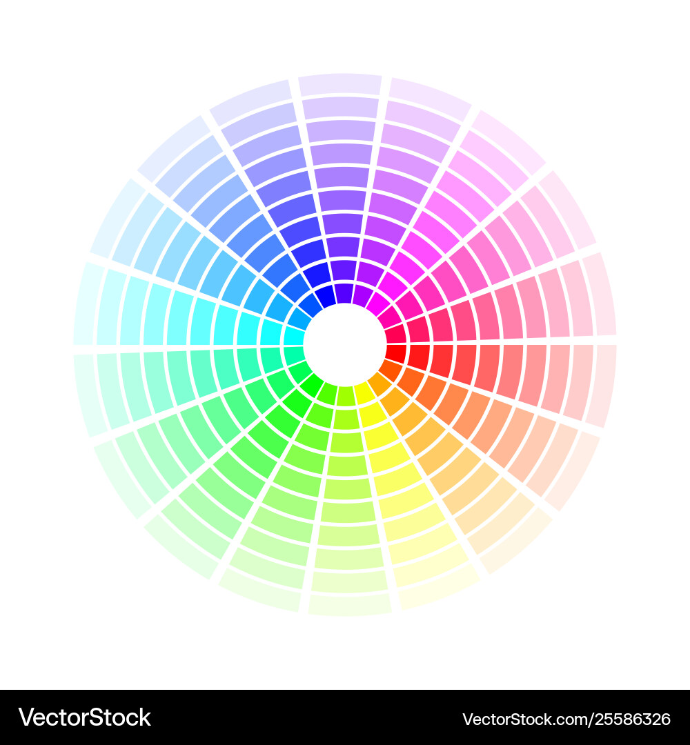 Colorful Rainbow Color Wheel Royalty Free Vector Image