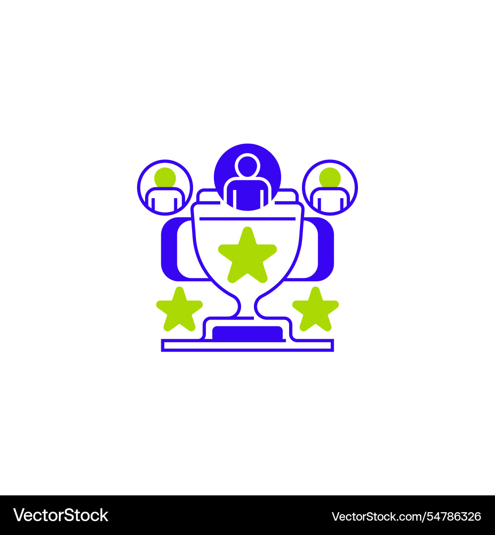 Employee recognition line icon linear style sign Vector Image