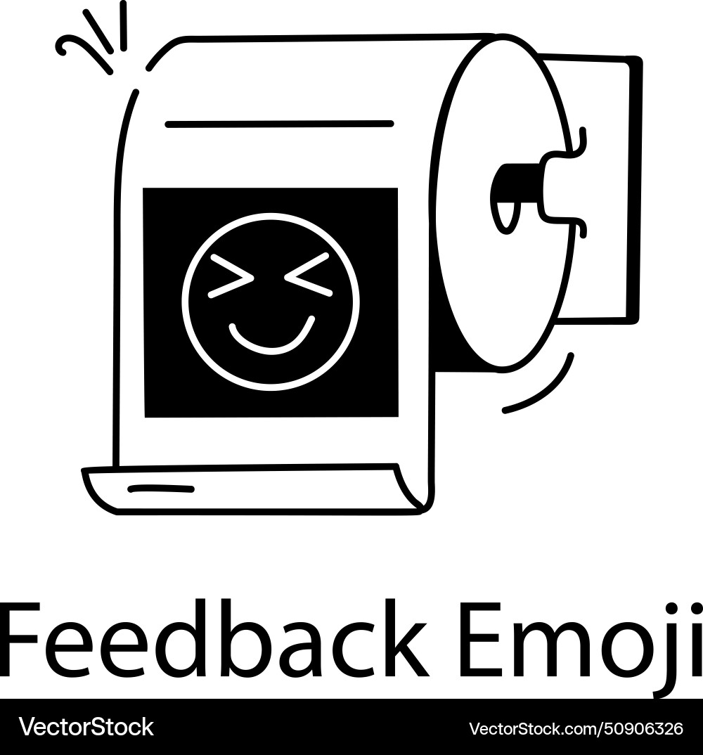 Feedback emoji Royalty Free Vector Image - VectorStock