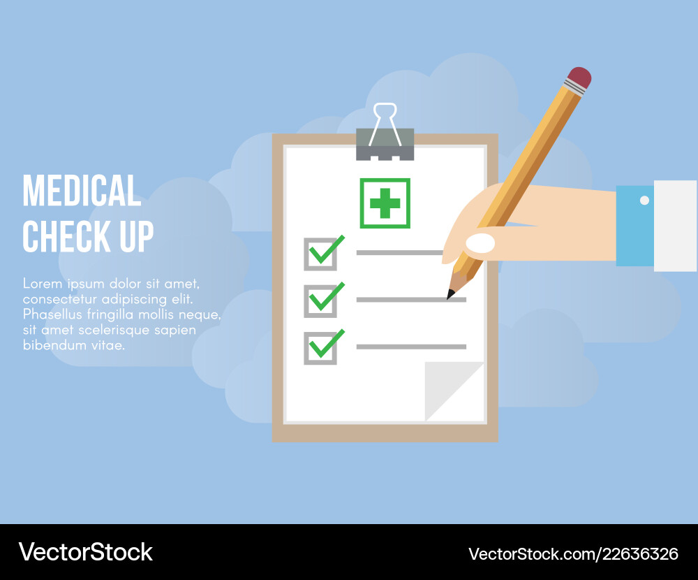 Medical check up concept design template Vector Image