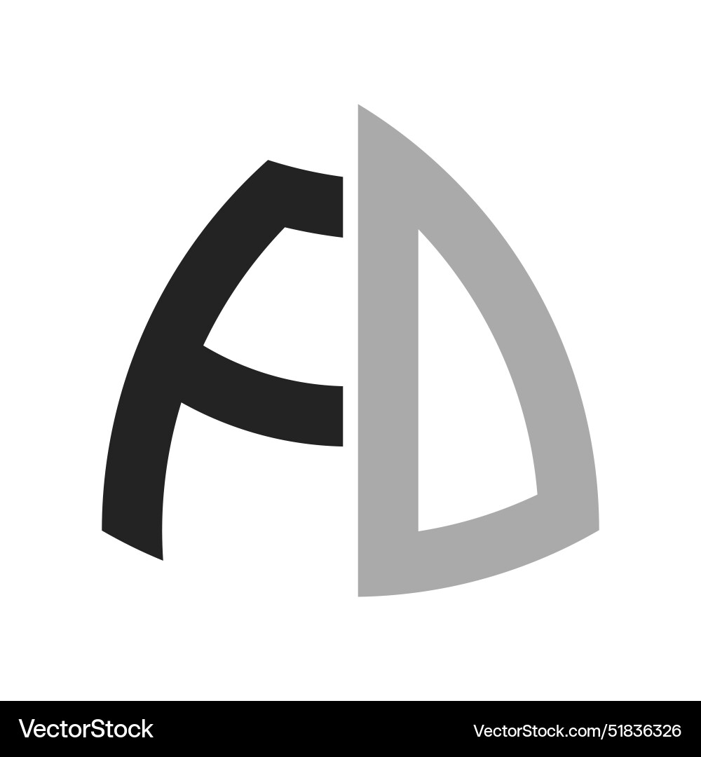 Modern creative fd logo design letter icon Vector Image