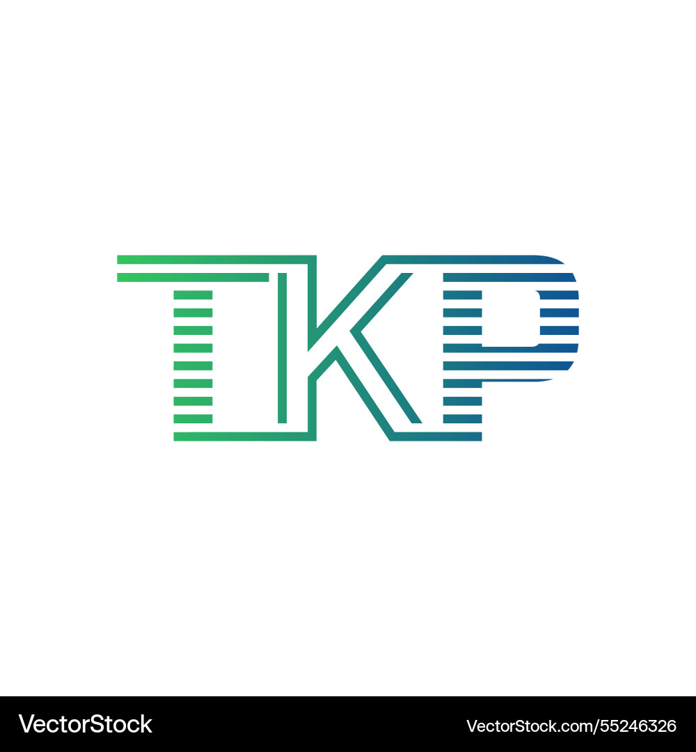 Modern tkp logo design letter minimalist Vector Image