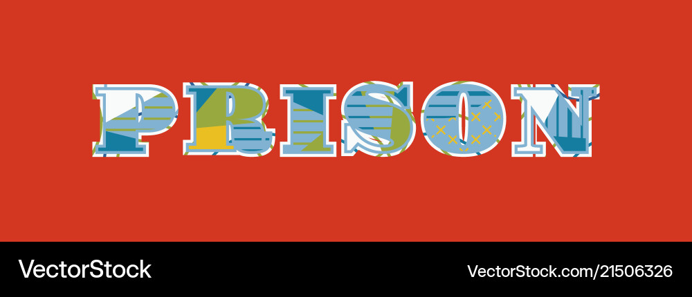 Prison concept word art Royalty Free Vector Image