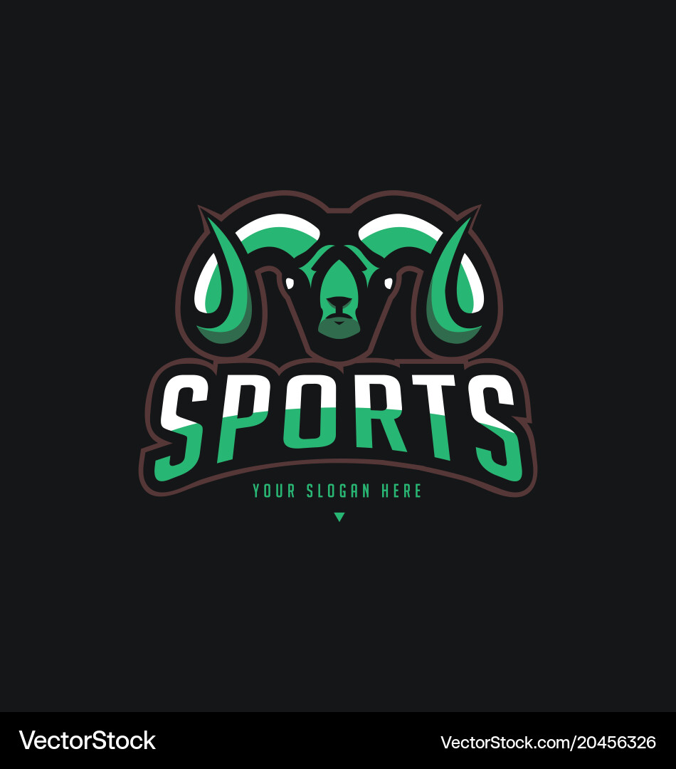 Sheep sports logo Royalty Free Vector Image - VectorStock