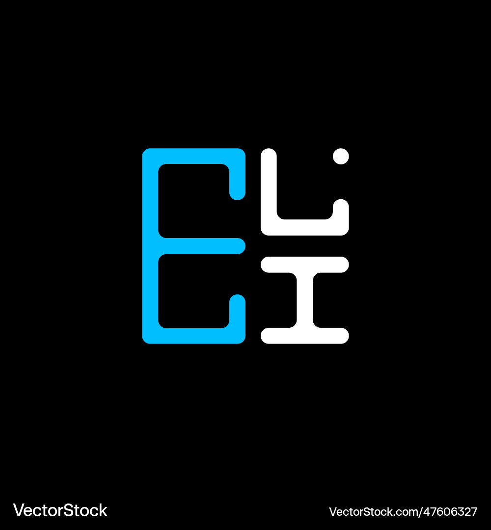 Eli letter logo creative design with graphic Vector Image