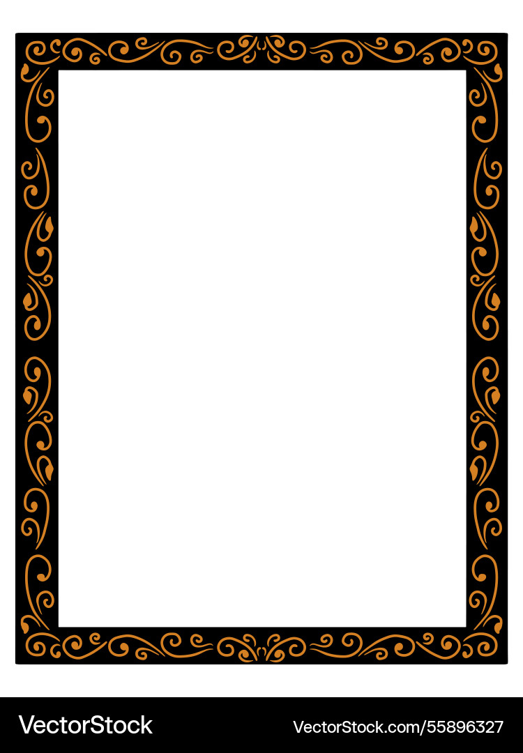 Floral Wedding Frame Royalty Free Vector Image