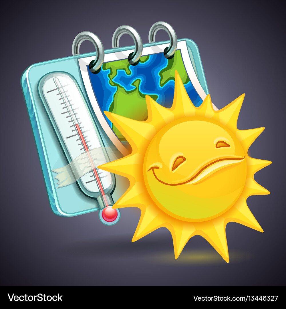 Funny weather icon Royalty Free Vector Image - VectorStock