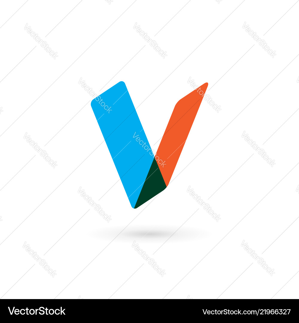 Letter v logo icon design template elements Vector Image