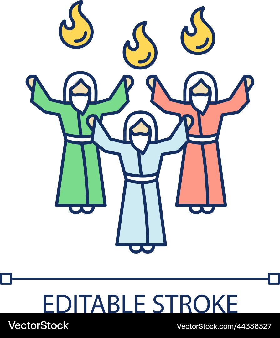 Pentecost rgb color icon Royalty Free Vector Image