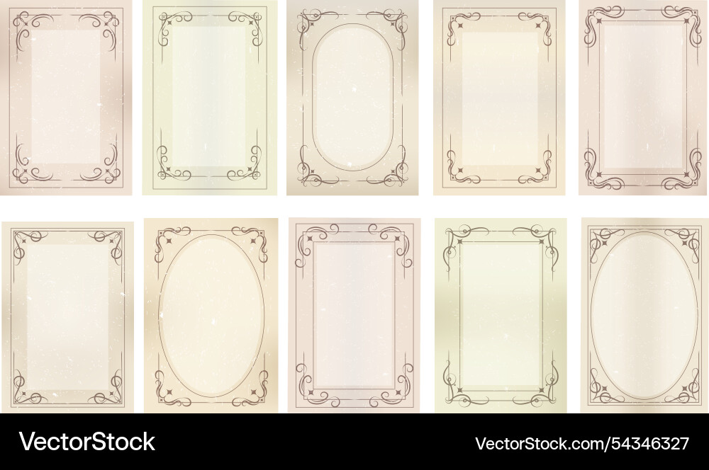 Retro decorative frames Royalty Free Vector Image