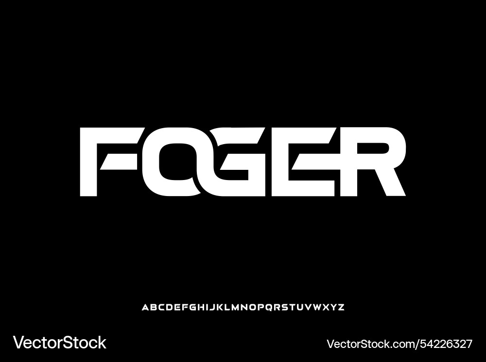 Strong bold modern ligature alphabet display font Vector Image