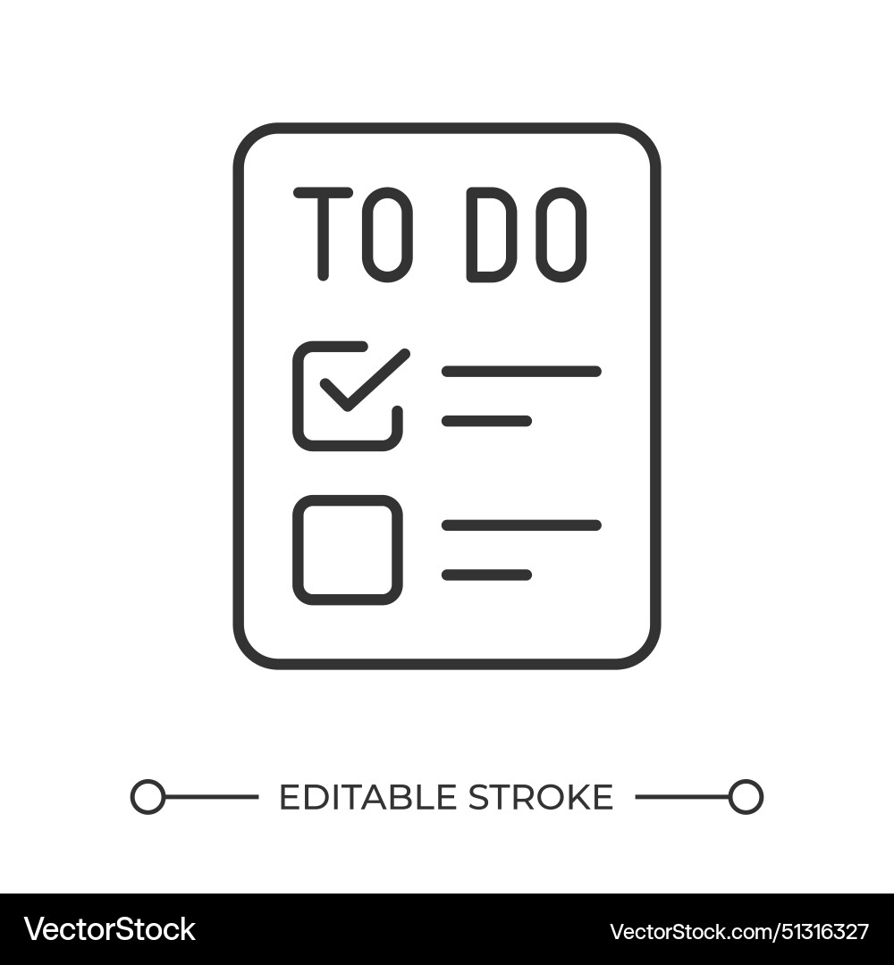 To do list linear icon Royalty Free Vector Image