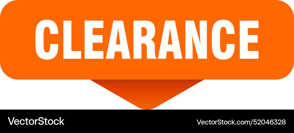 Clearance sticker sign on transparent Royalty Free Vector