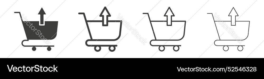 Cross sell icon set on white background Royalty Free Vector