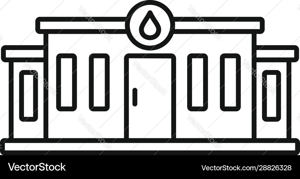 Milk factory icon outline style Royalty Free Vector Image
