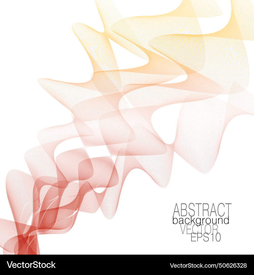 Red yellow wave pattern subtle squiggle lines Vector Image