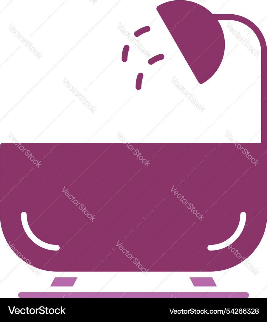 Shower glyph two colour icon Royalty Free Vector Image