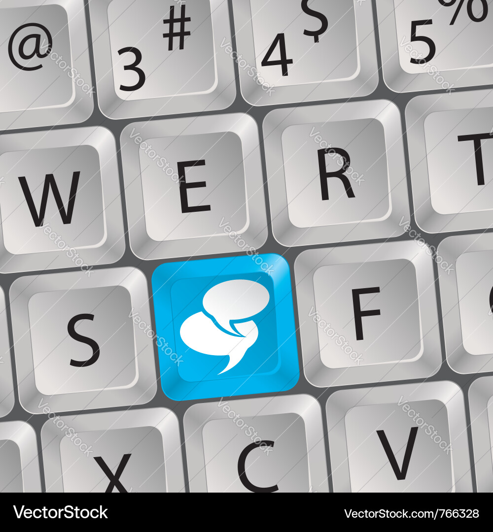 Social media keyboard Royalty Free Vector Image