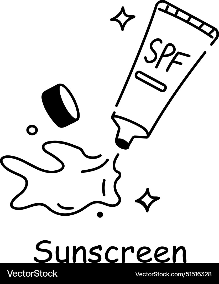 Sunscreen Royalty Free Vector Image - VectorStock