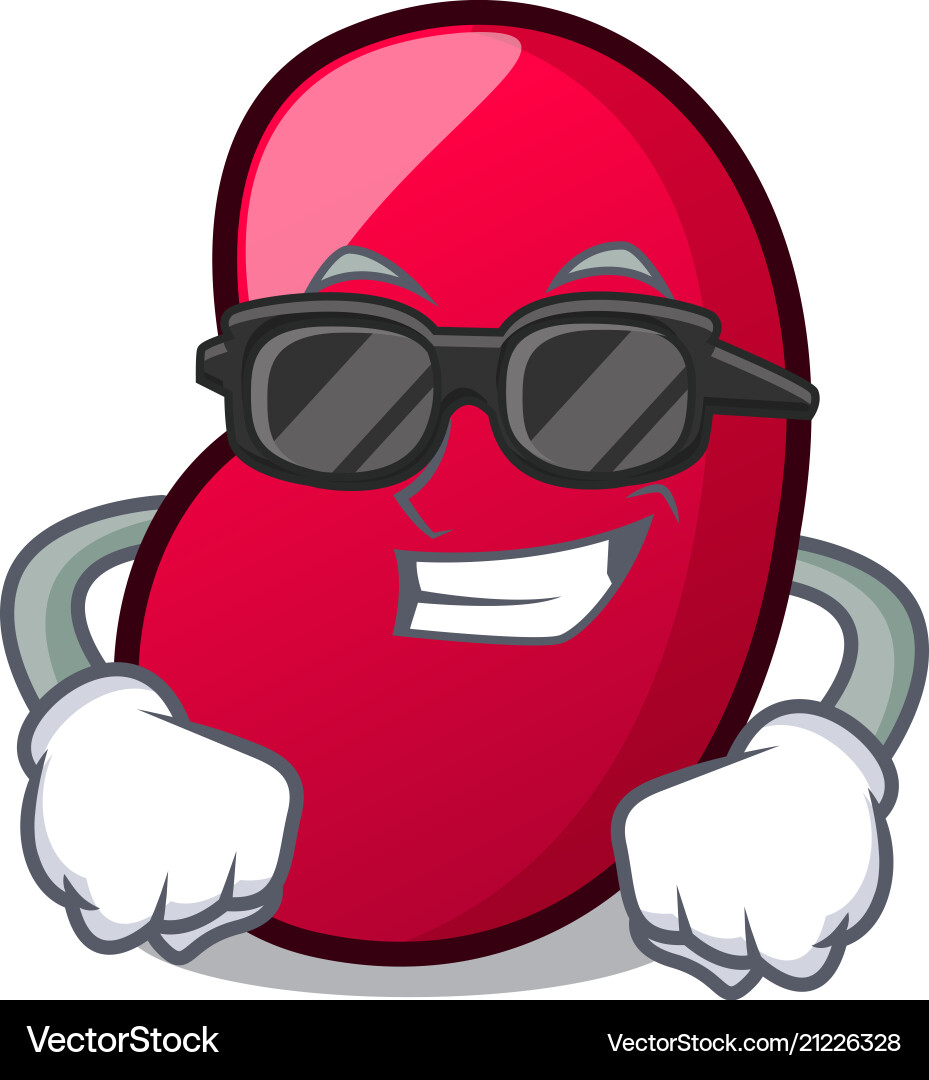 Super cool jelly bean charakter karikatur Vektorbild