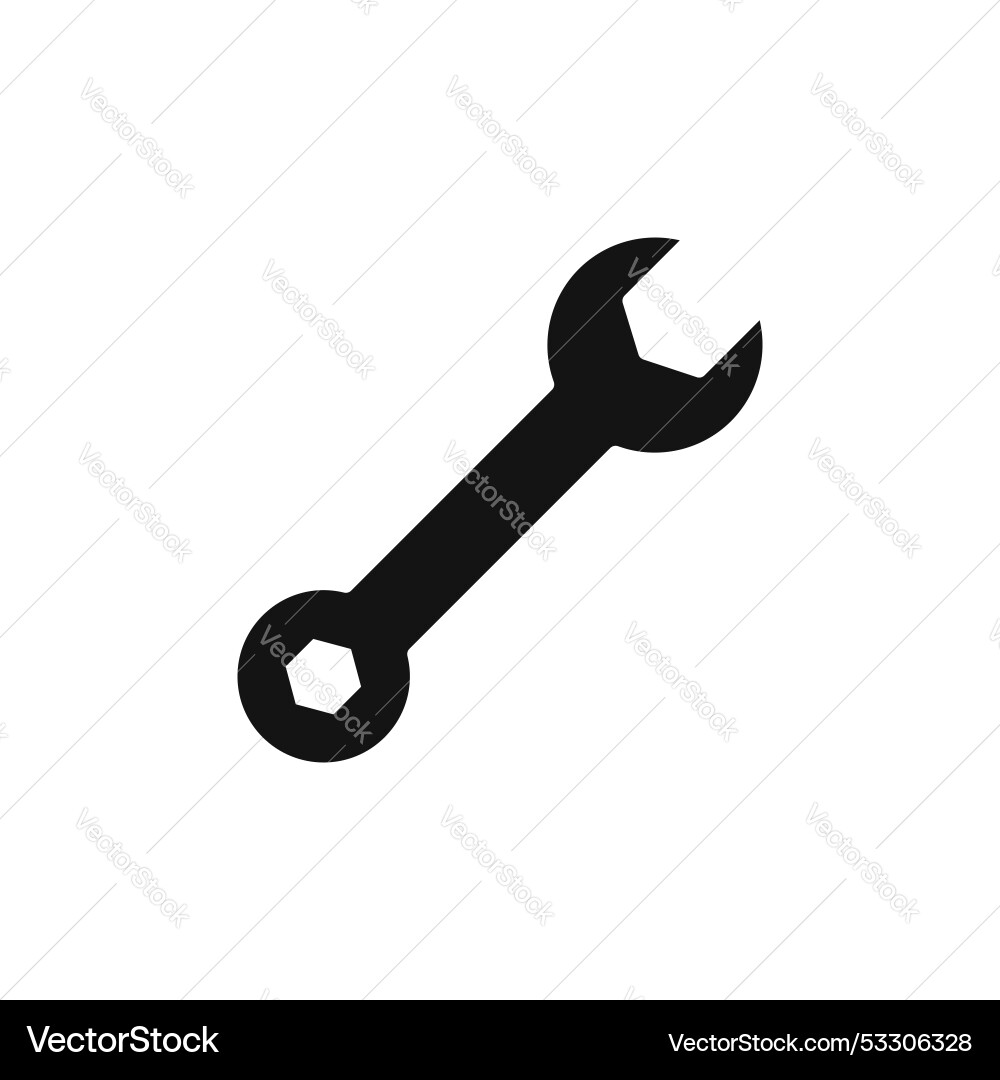 Wrench icon set mechanic spanner symbol Royalty Free Vector