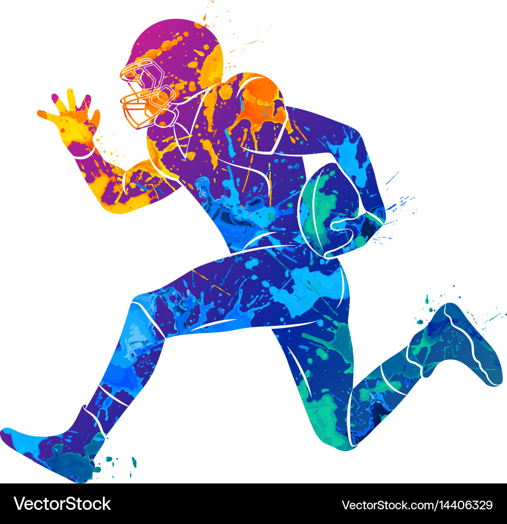 Abstract american football player Royalty Free Vector Image