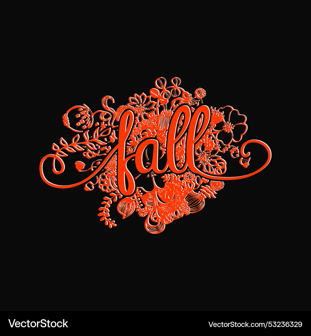 Fall florals svg Royalty Free Vector Image - VectorStock