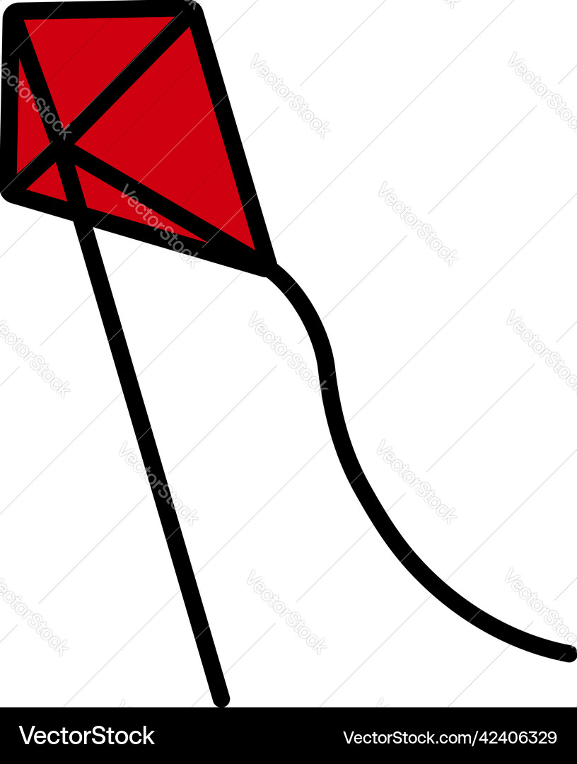 Icon of kite Royalty Free Vector Image - VectorStock