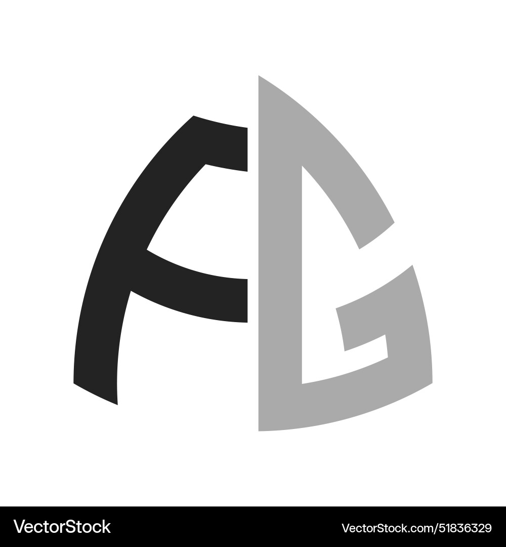 Modern creative fg logo design letter icon Vector Image