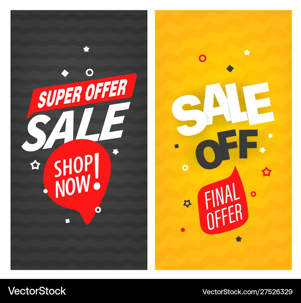 Sale off banners collection Royalty Free Vector Image