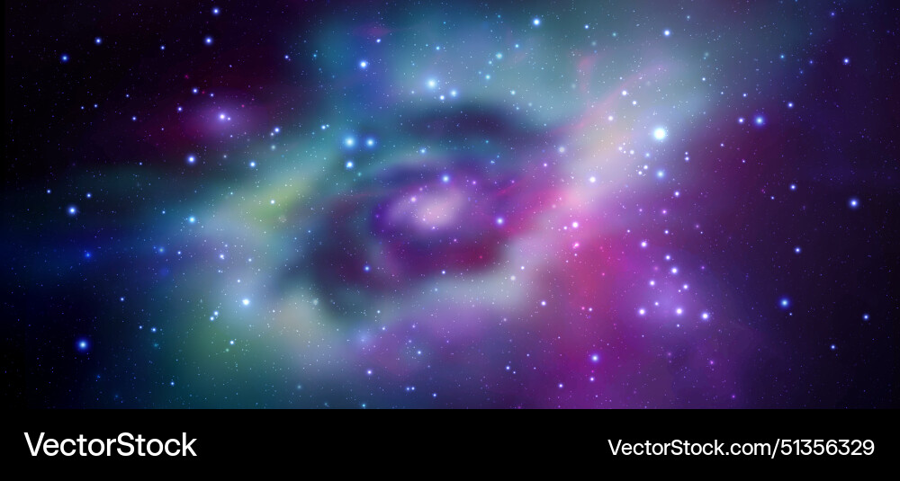 Space background with realistic nebula Royalty Free Vector