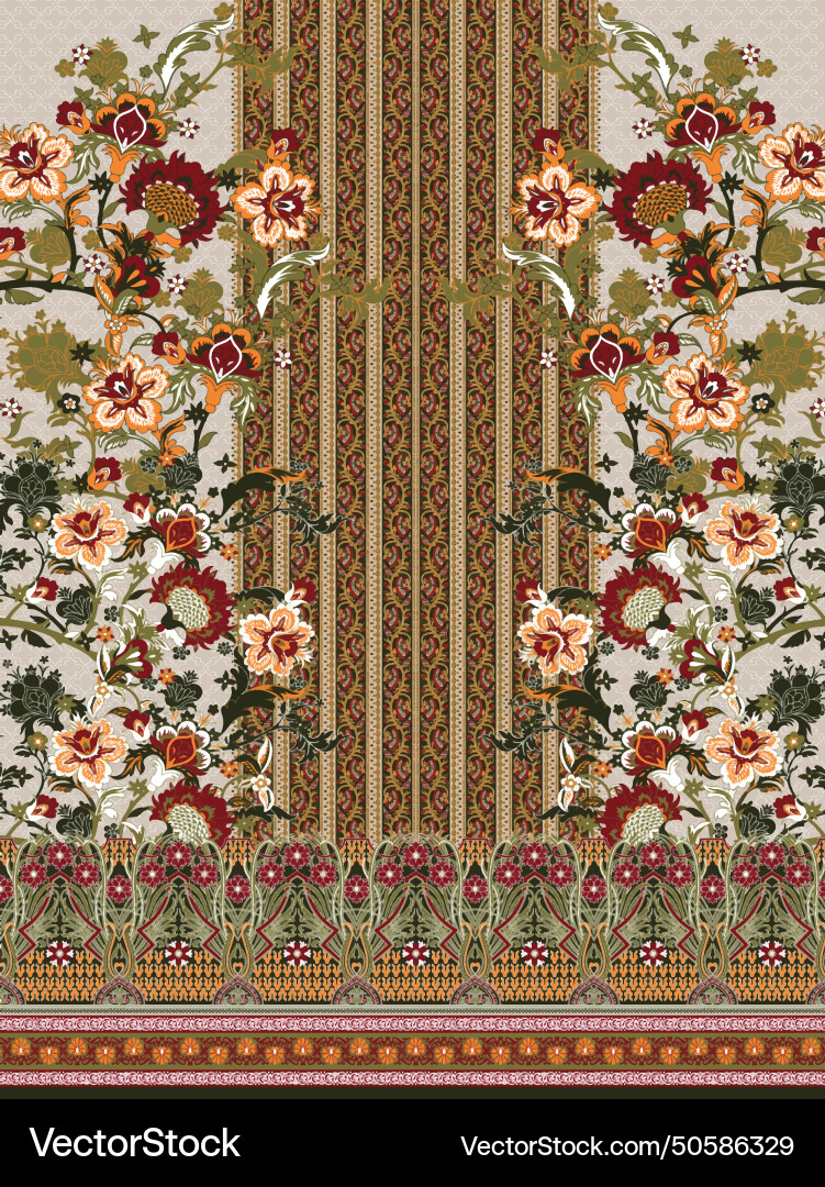 Textile digital design fabric print wallpaper Vector Image