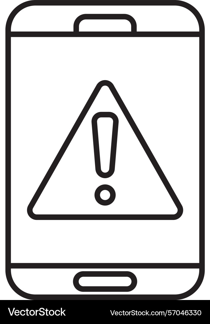 Attention line icon design Royalty Free Vector Image