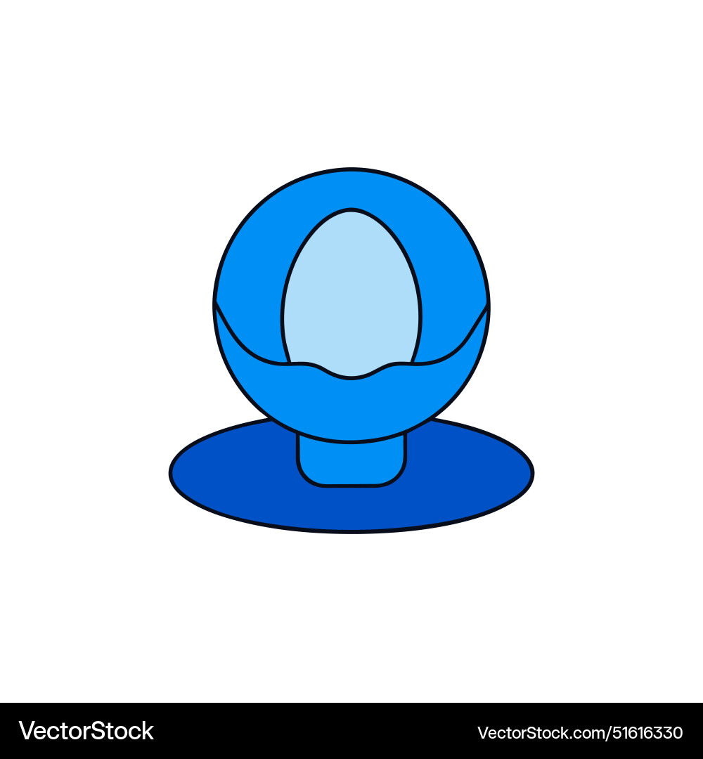 Blue mussel pearl stands icon Royalty Free Vector Image