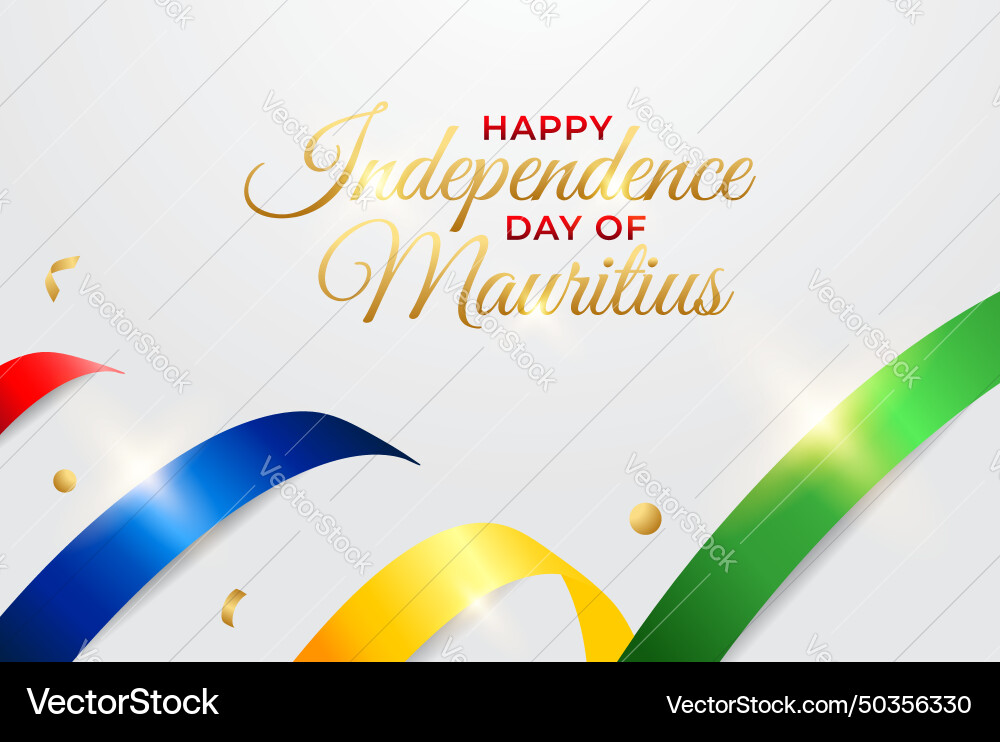 Mauritius independence day design collection Vector Image