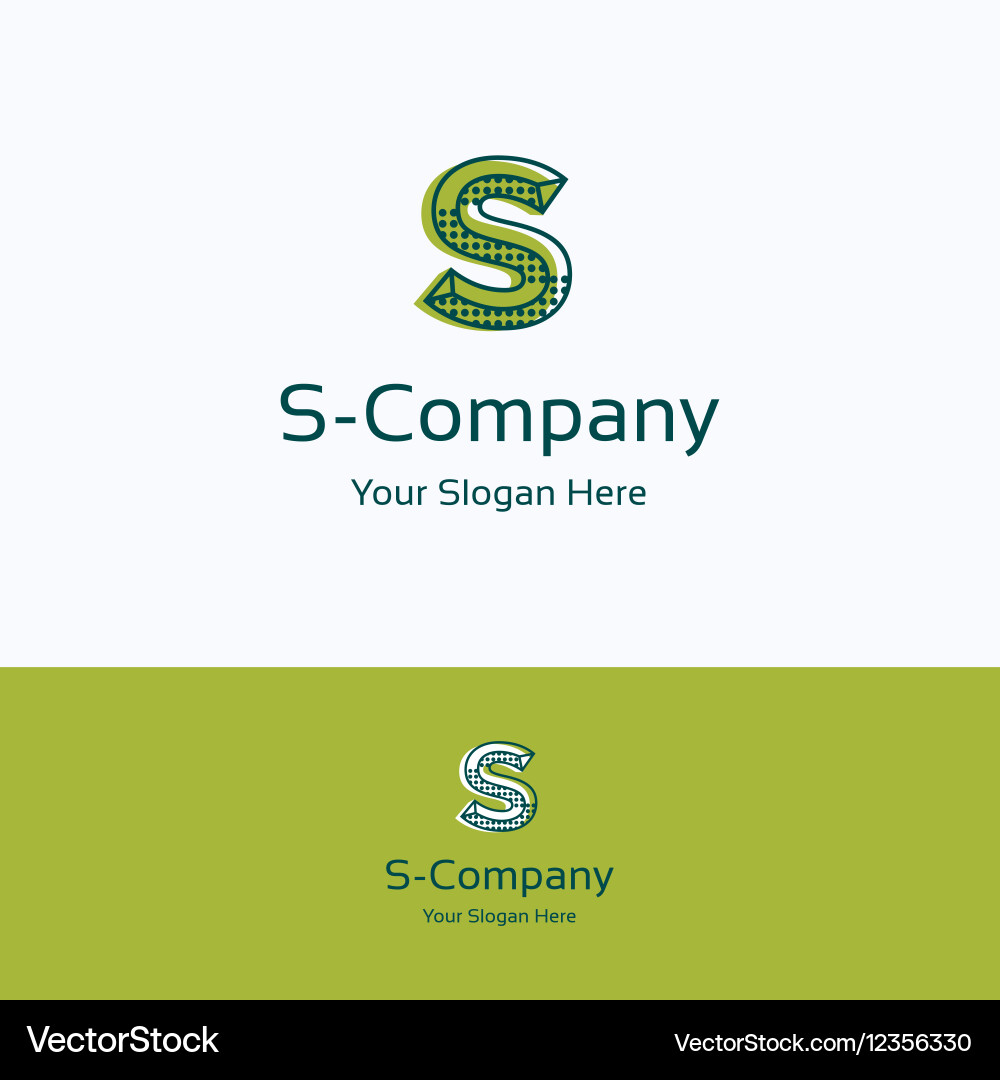 S company logo Royalty Free Vector Image - VectorStock