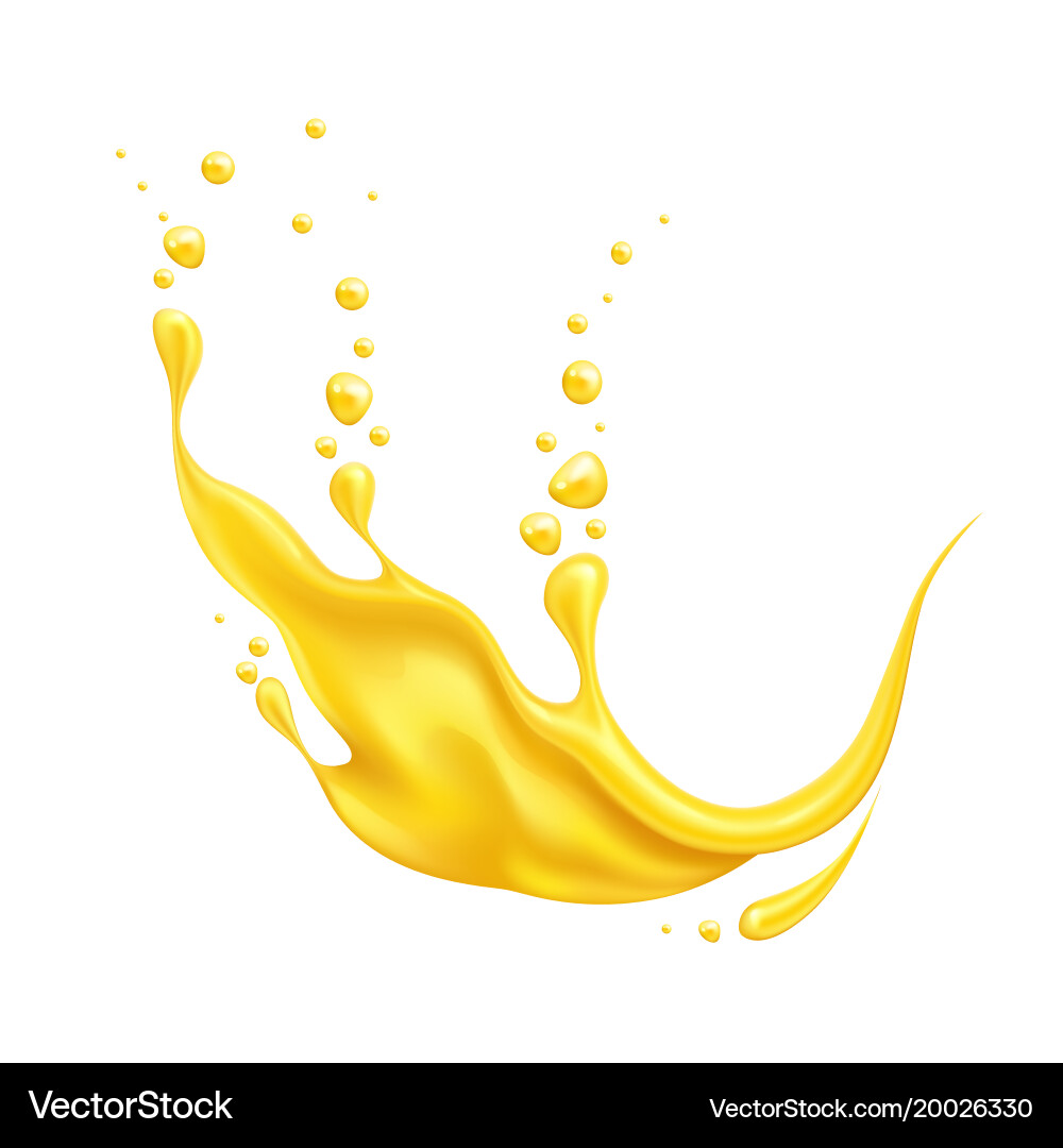 Tropical Fruit Juice Splash Royalty Free Vector Image