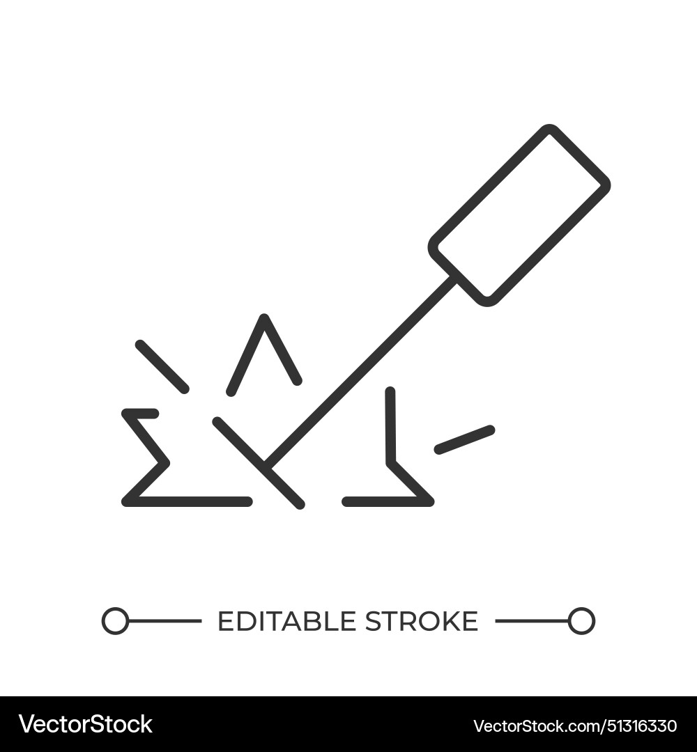 Welding torch linear icon Royalty Free Vector Image