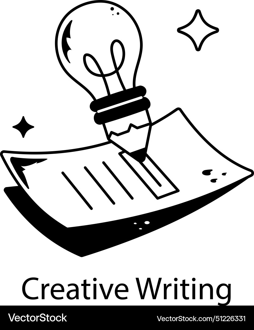 Creative writing Royalty Free Vector Image - VectorStock
