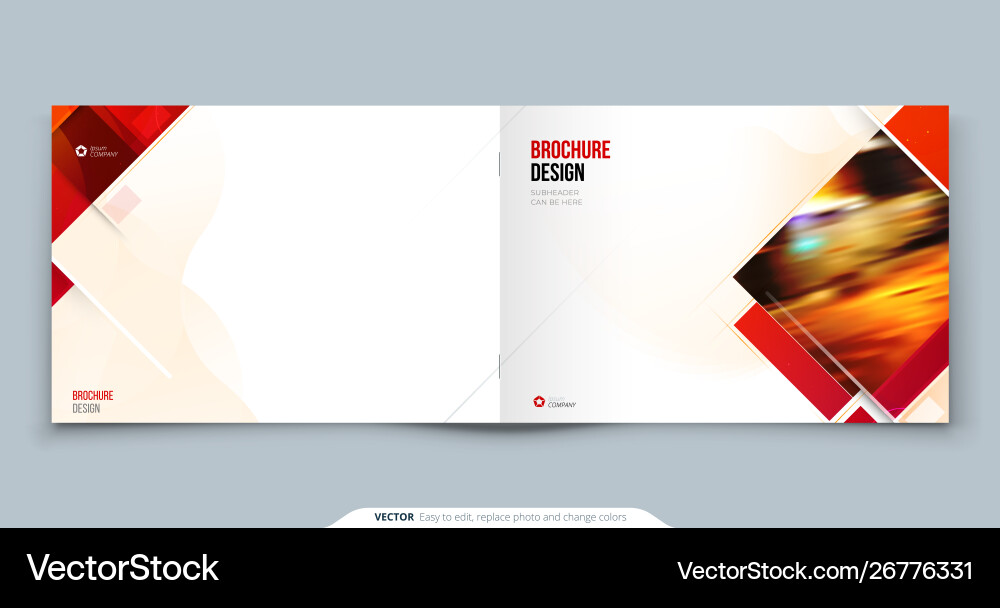 Horizontal brochure template layout design Vector Image