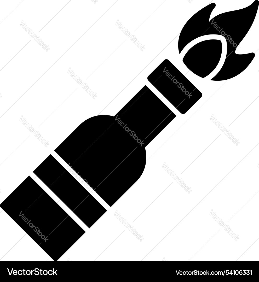 Molotov glyph icon design Royalty Free Vector Image