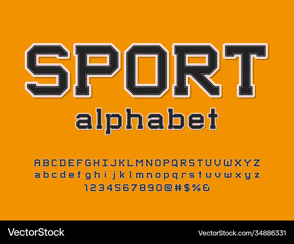 Sport font Royalty Free Vector Image - VectorStock