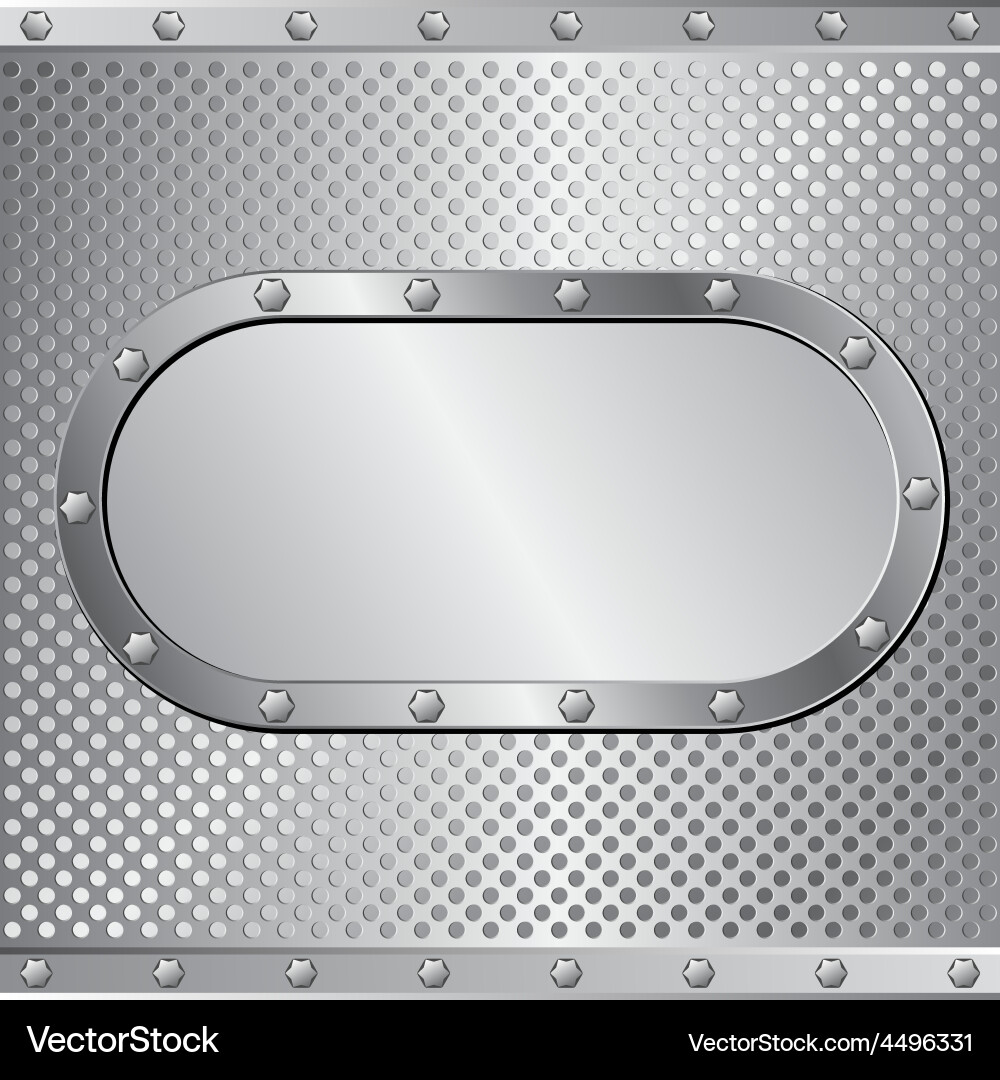 Steel background with banner Royalty Free Vector Image