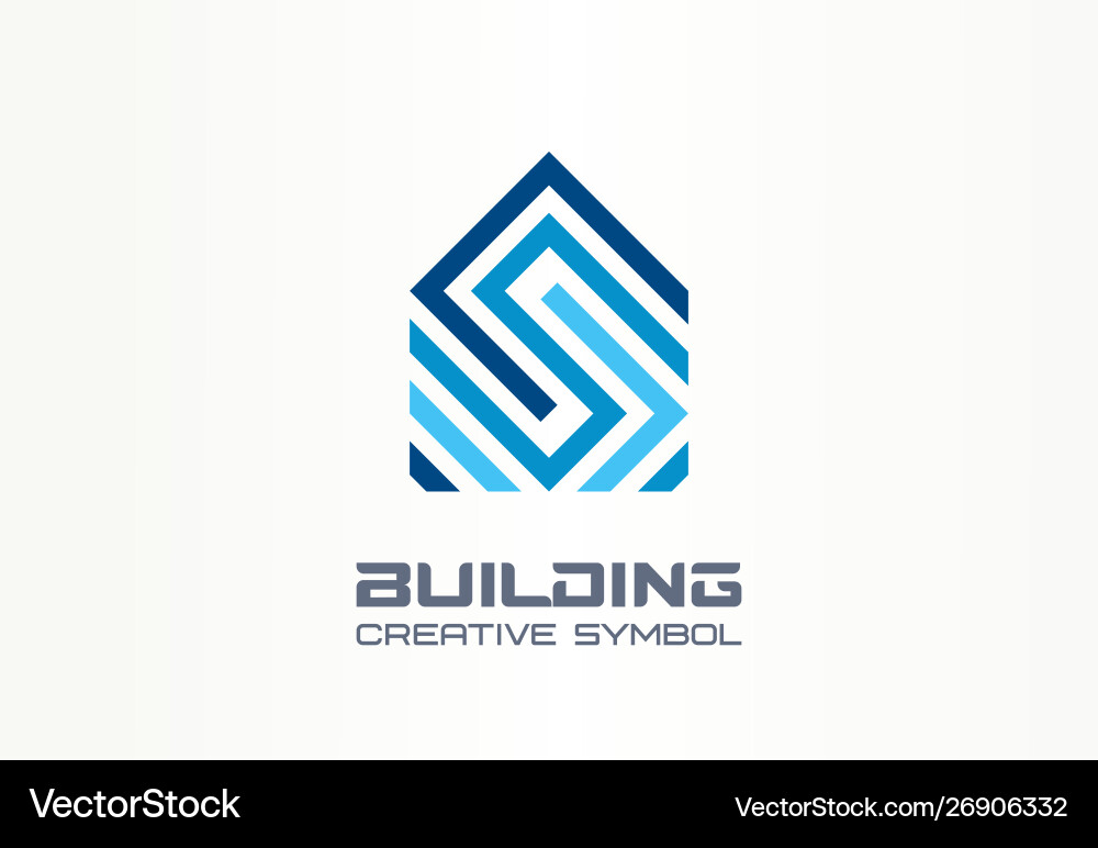 Building house construction creative symbol Vector Image