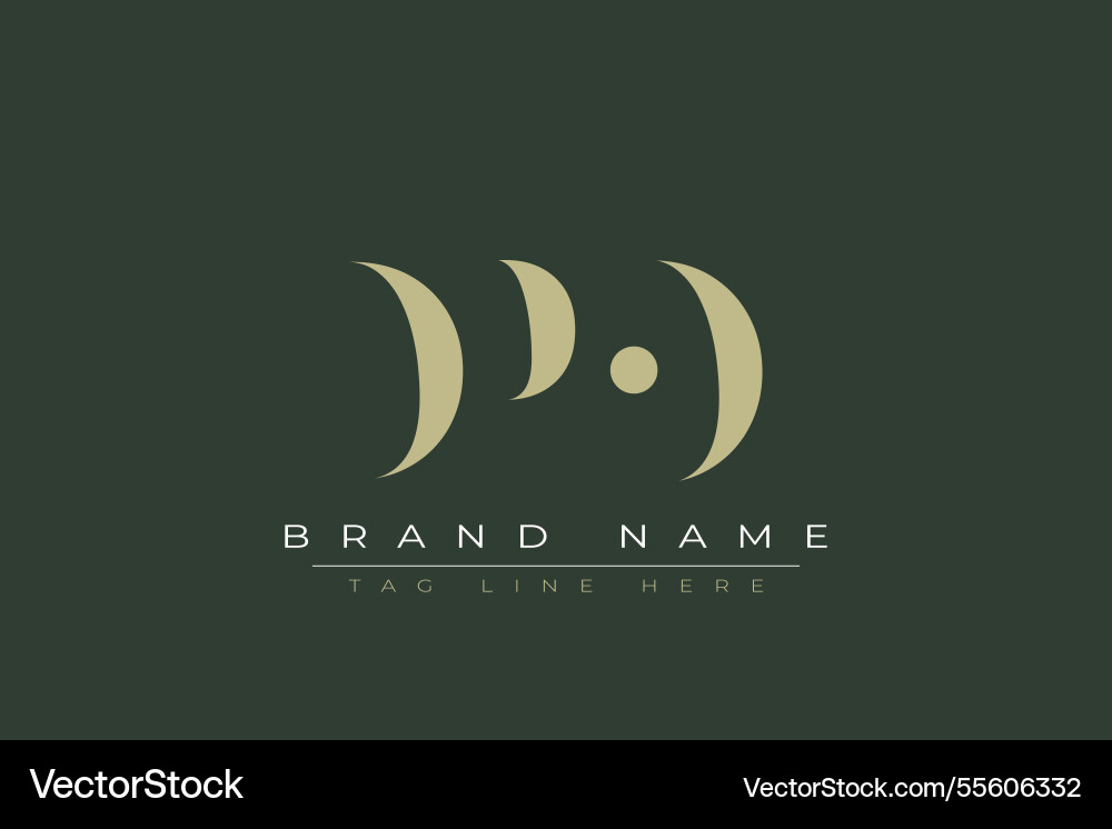 Dpo abstract letter logo design Royalty Free Vector Image