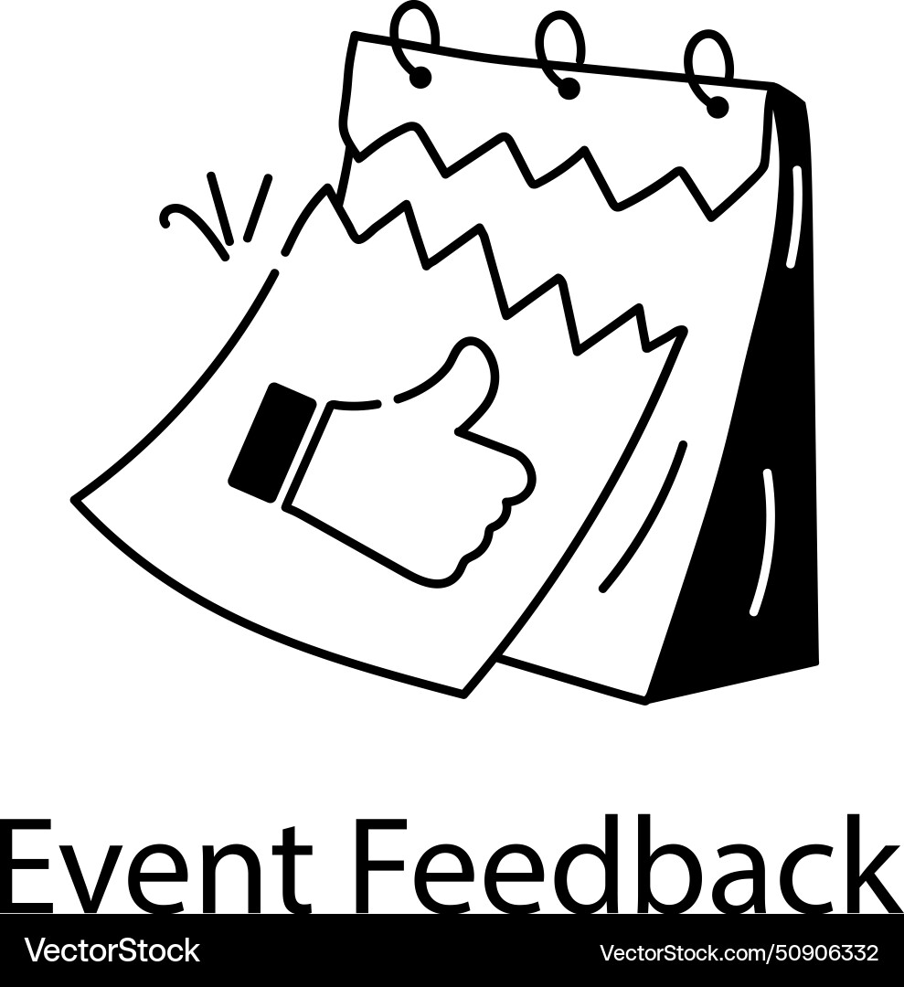 Event feedback Royalty Free Vector Image - VectorStock