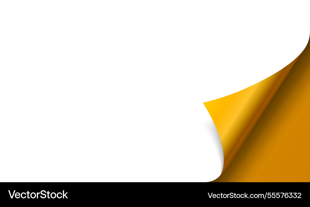 Folded corner of the sheet colored paper options Vector Image