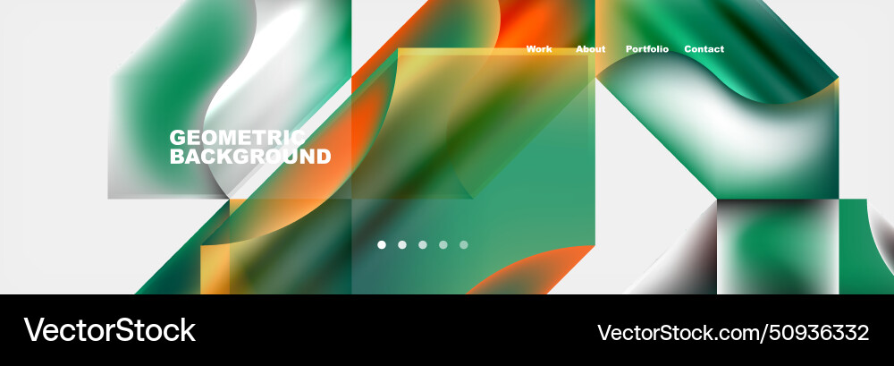 Minimal geometric web site page template design Vector Image